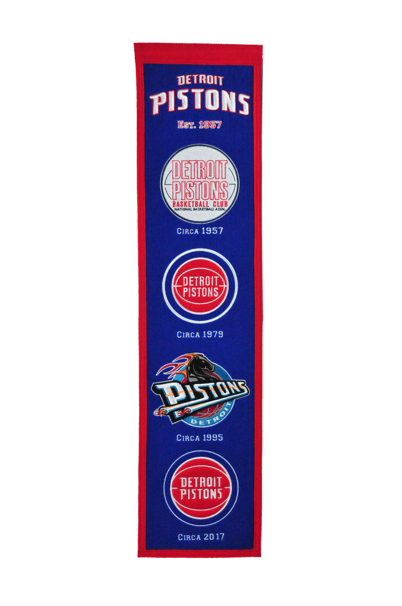 Detroit Pistons Heritage Banner – ManCave-Decor.com